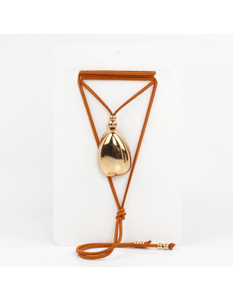 Collar de Gamuza Golden Drop