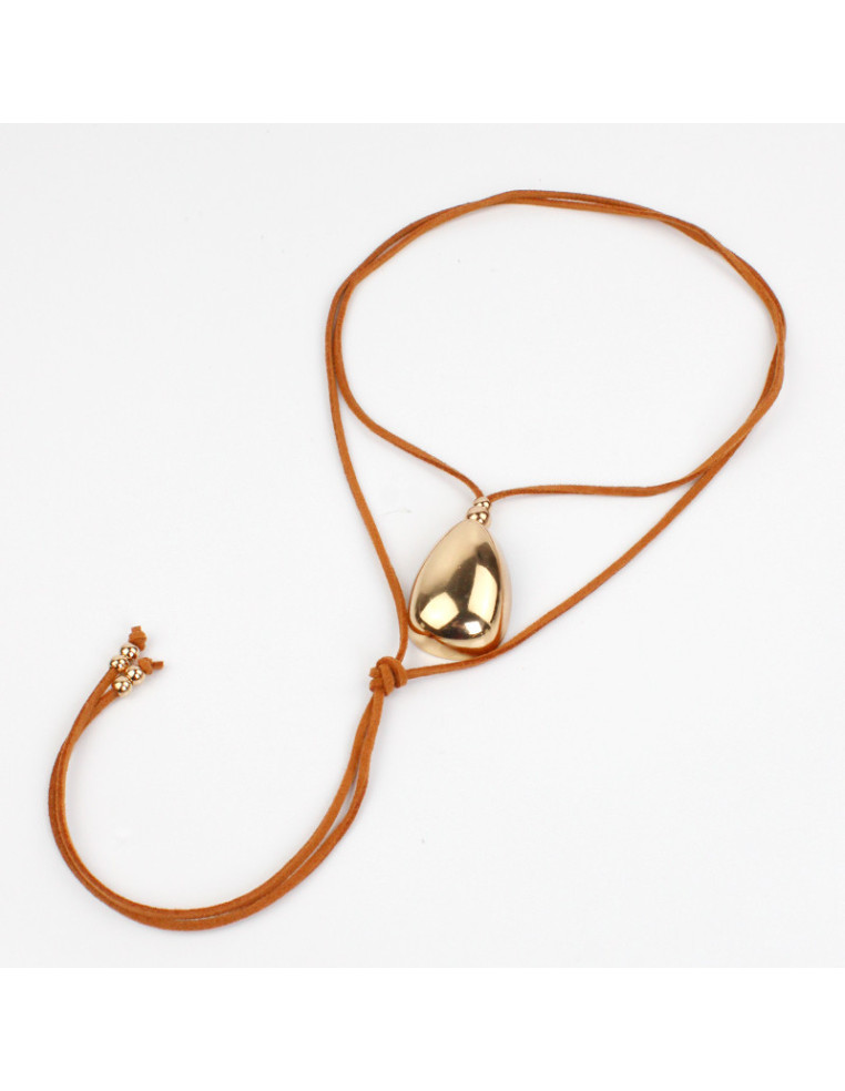 Collar de Gamuza Golden Drop
